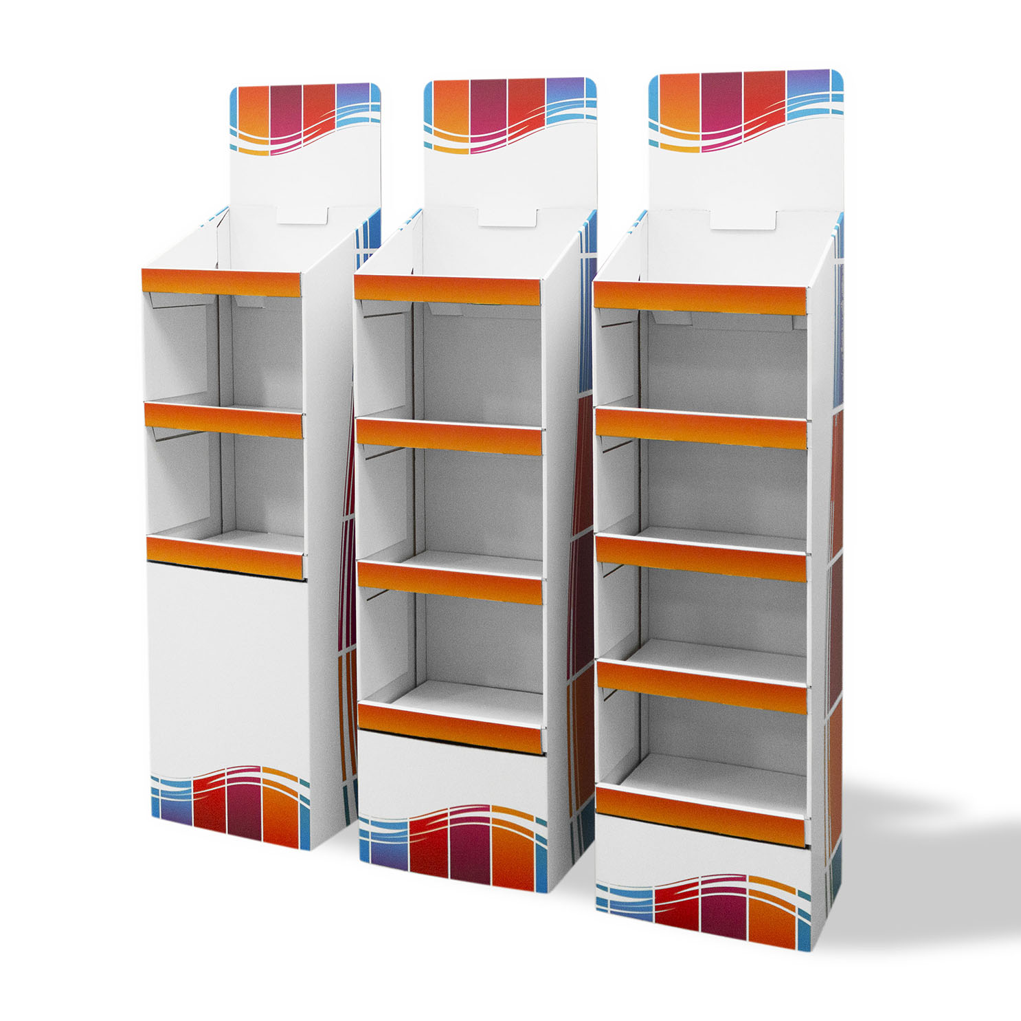 Espositore da terra in cartone con ganci personalizzato | Omegadigitale